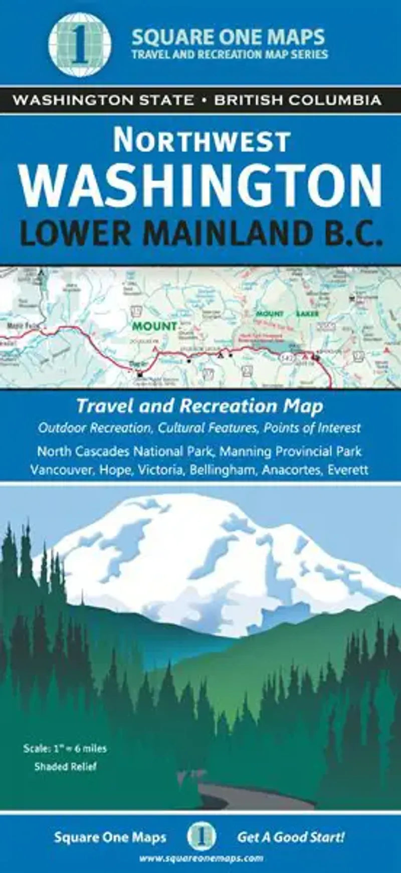 Northwest Washington Road Map – Metsker Maps