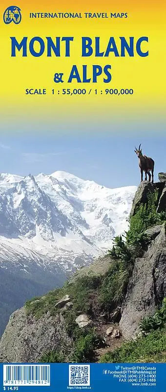 Alps & Mount Blanc Travel Map – Metsker Maps
