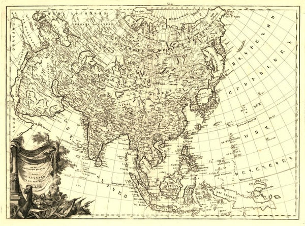 Asia 1787 Antique Map Reproduction – Metsker Maps