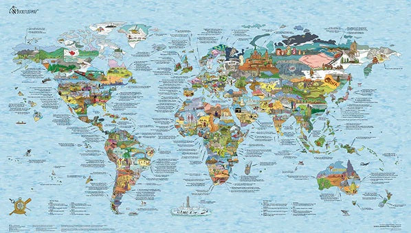Bucket List Scratch Off World Map – Metsker Maps