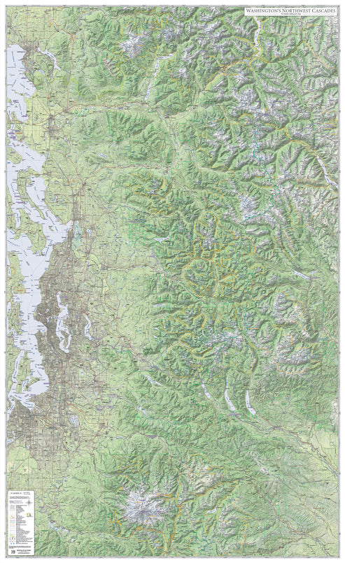 Washington's Northwest Cascades Wall Map – Metsker Maps