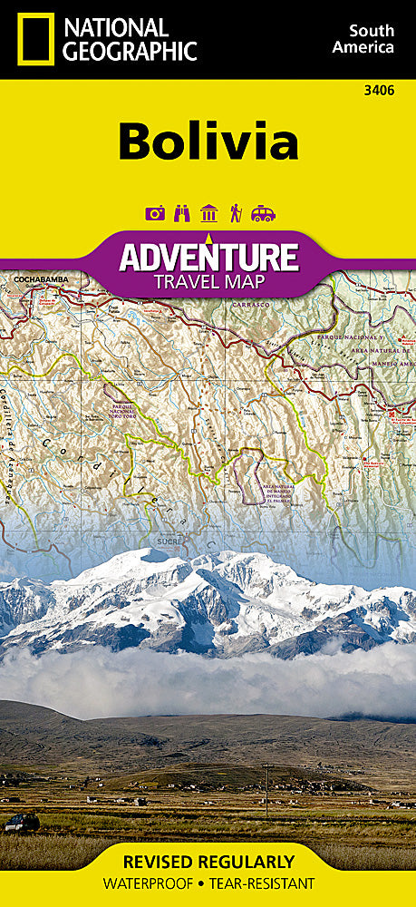 Bolivia Adventure Travel Map by National Geographic – Metsker Maps