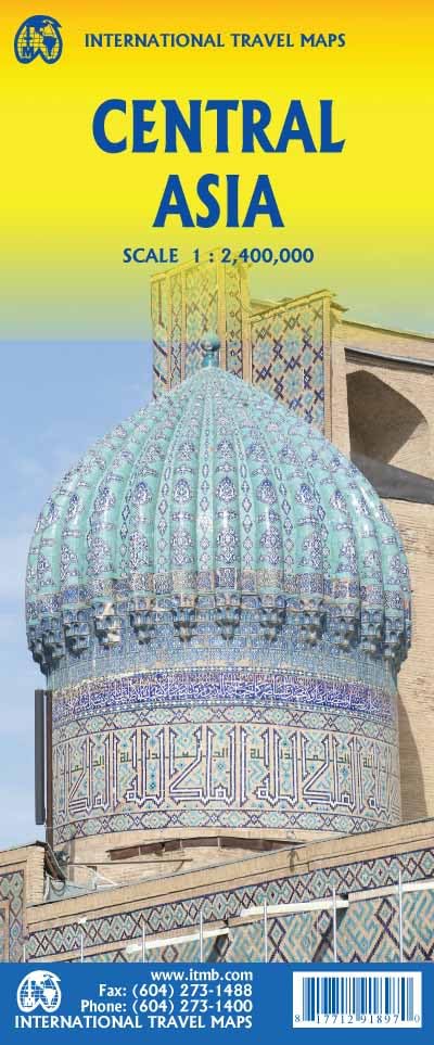 Central Asia Travel & Reference Map by ITMB – Metsker Maps