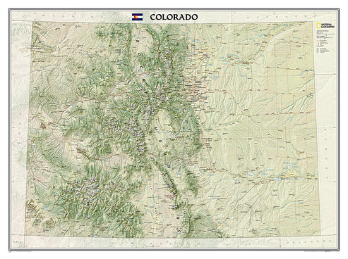 Colorado State Wall Map by National Geographic – Metsker Maps
