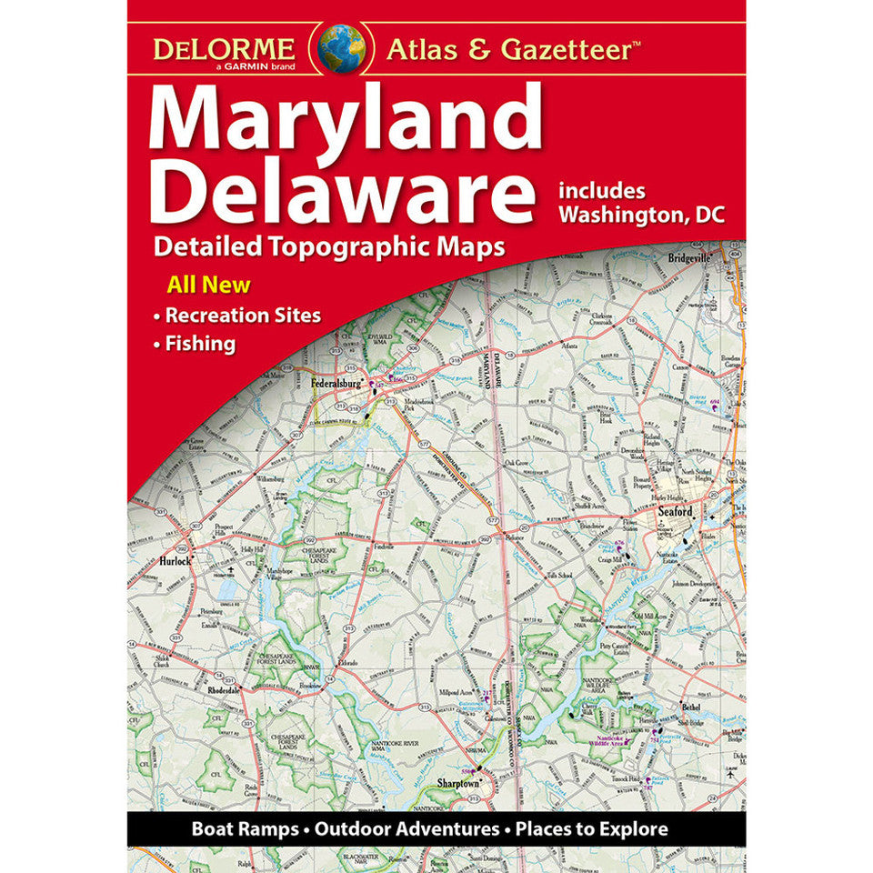 Maryland & Delaware Atlas & Gazetteer by DeLorme – Metsker Maps