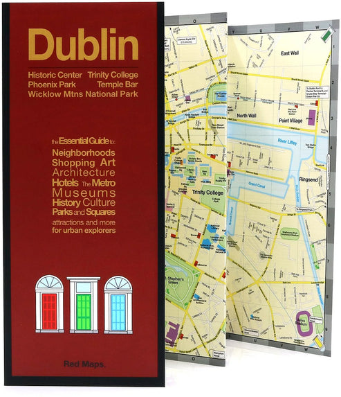 Dublin City Center Street Map by Red Maps – Metsker Maps