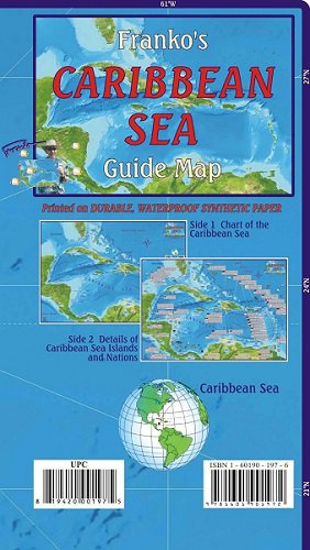 Caribbean Sea Travel Map – Metsker Maps