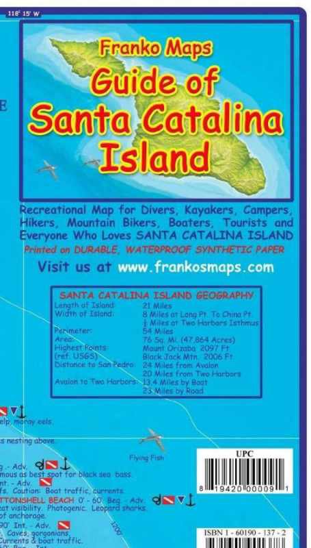 Santa Catalina Island Recreation & Dive Map – Metsker Maps