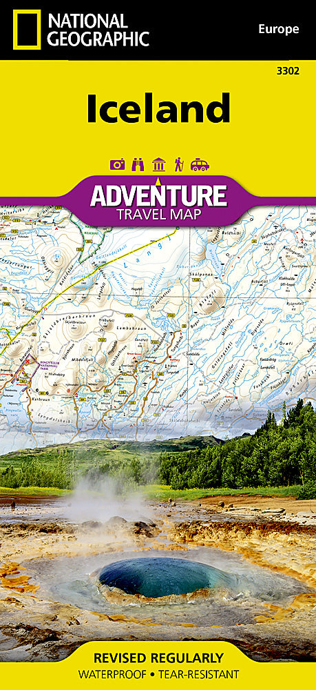Iceland Adventure Travel Map by National Geographic – Metsker Maps