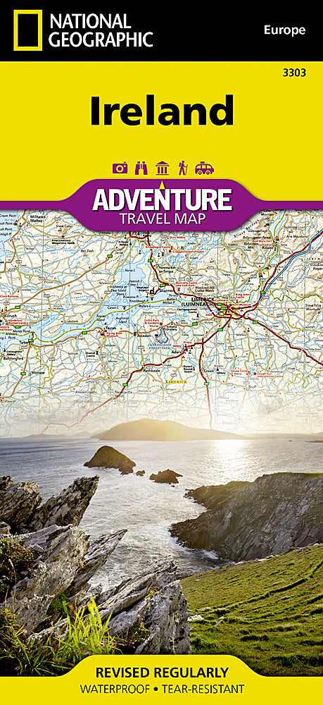 Ireland Adventure Travel Map by National Geographic – Metsker Maps