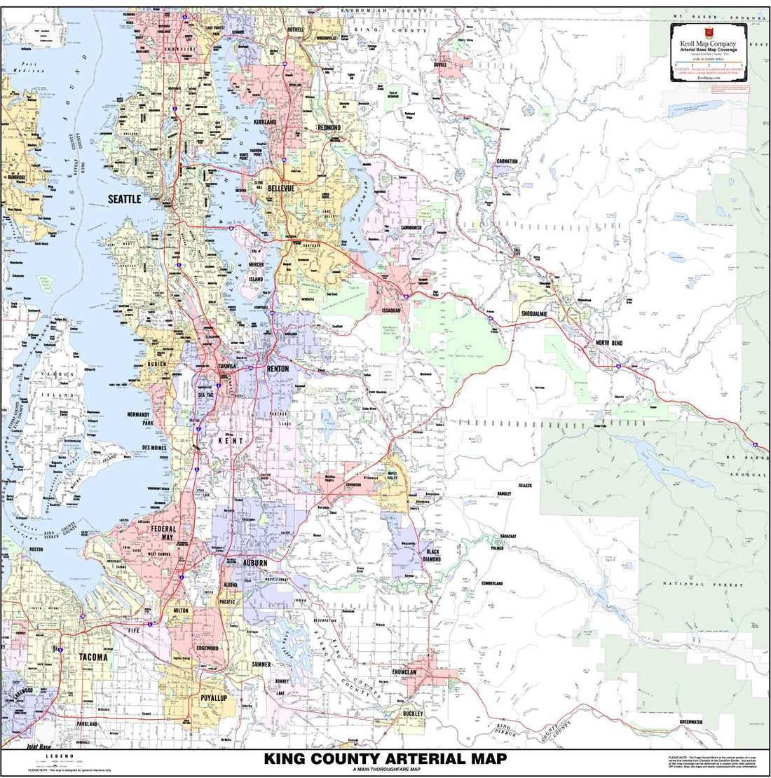 King County Arterial Map – Metsker Maps