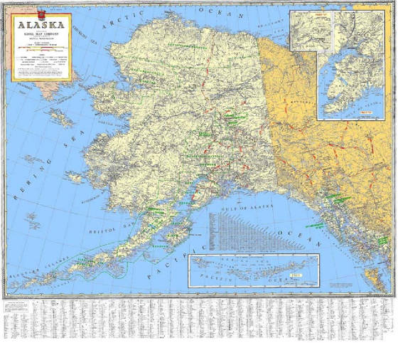 Alaska Historic Wall Map by Kroll Map Company – Metsker Maps