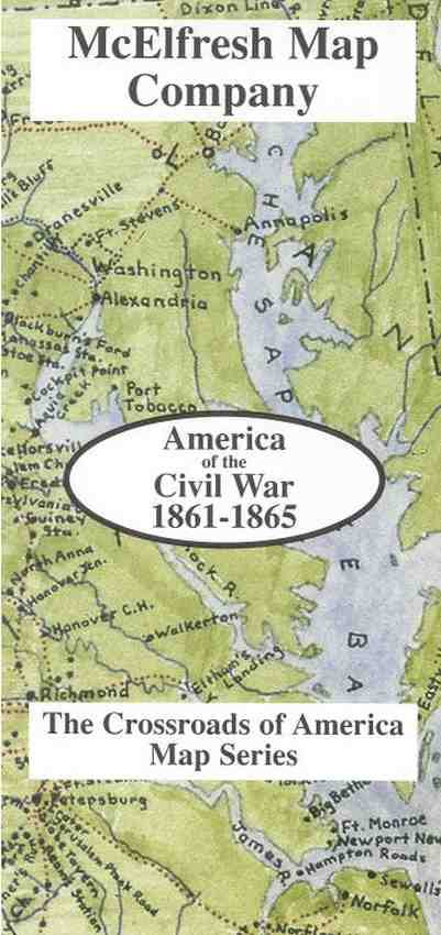 America of the Civil War Map – Metsker Maps