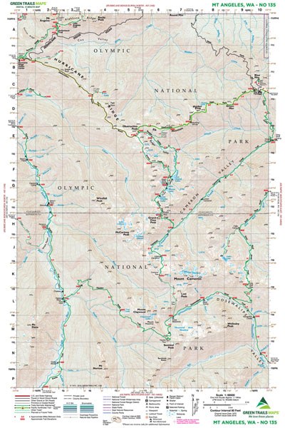 Mount Angeles, WA - Green Trails Map 135 – Metsker Maps
