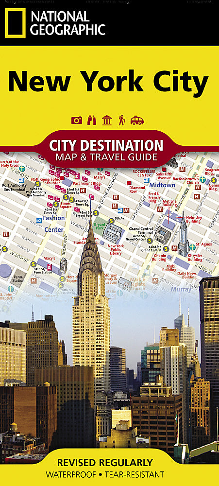 New York City Destination Map & Travel Guide by National Geographic ...