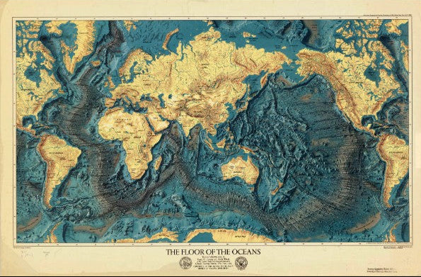 Marie Tharp's Floor of the Oceans Map – Metsker Maps