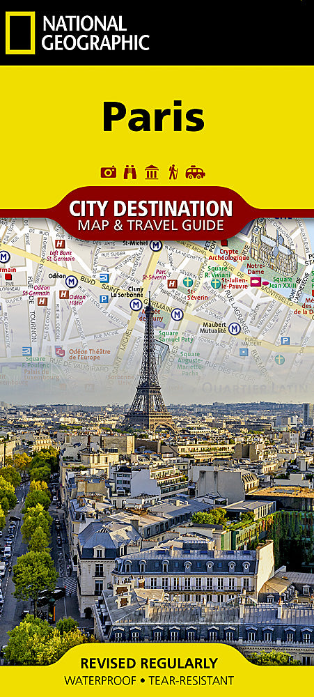 Paris Destination Map & Travel Guide by National Geographic – Metsker Maps