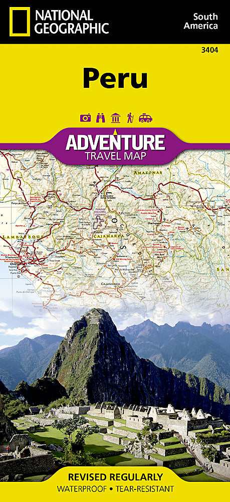 Peru Adventure Travel Map by National Geographic – Metsker Maps