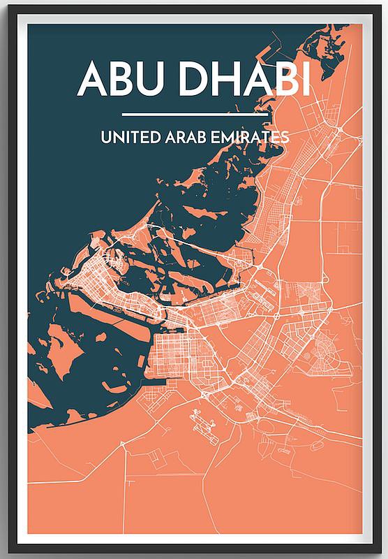 Abu Dhabi Map Print – Metsker Maps