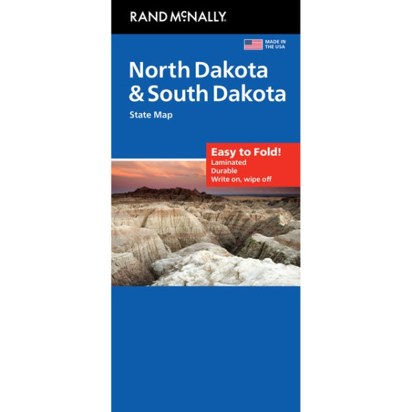North Dakota & South Dakota State Highway Laminated Map Rand McNally ...