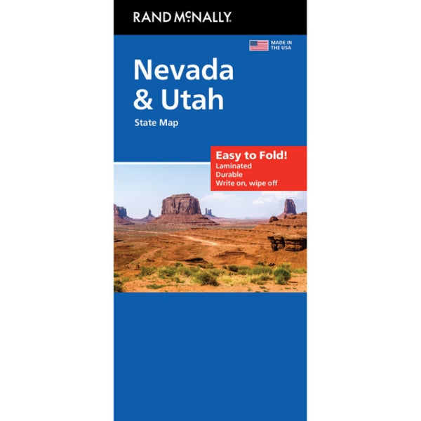 Nevada & Utah State Highway Laminated Map Rand McNally - Easy to Fold ...