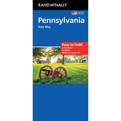 Pennsylvania State Highway Laminated Map Rand McNally - Easy to Fold ...