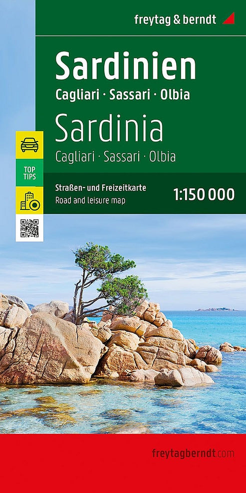 Sardinia (Italy) Road Map by Freytag & Berndt – Metsker Maps