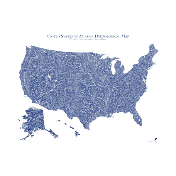 USA Hydrological Map – Metsker Maps