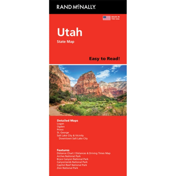 Utah State Highway Folded Map by Rand McNally - Easy to Read – Metsker Maps
