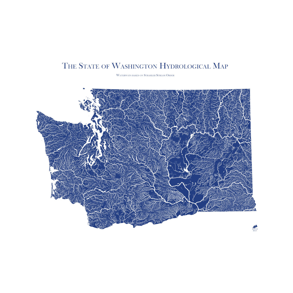 Washington Hydrological Map – Metsker Maps