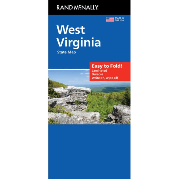 West Virginia State Highway Laminated Map Rand McNally - Easy to Fold ...