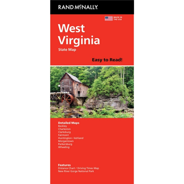 West Virginia State Highway Folded Map by Rand McNally - Easy to Read ...