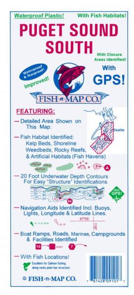 Puget Sound (South) Fishing Map – Metsker Maps